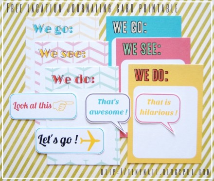 Freebie | Printable Vacation Journaling Cards – Scrap Booking