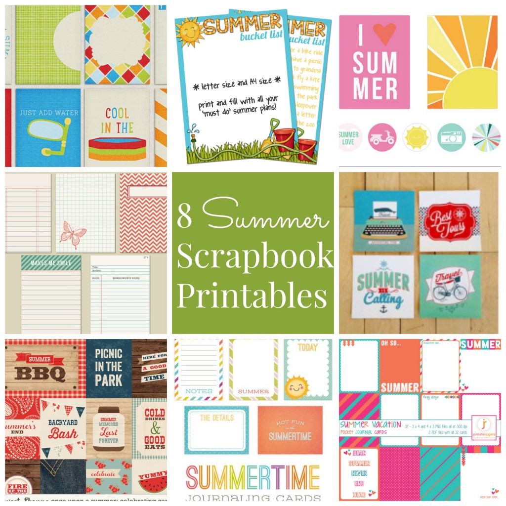 8 Summer scrapbook printables – Scrap Booking