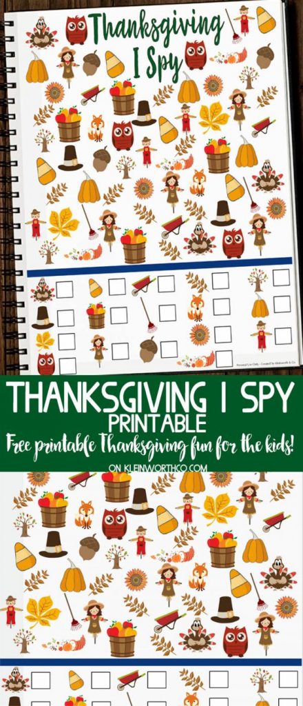 Printable Thanksgiving I Spy Game – Scrap Booking