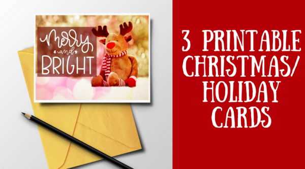 Three Printable Photo Christmas Cards – Scrap Booking