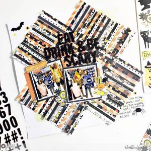 Woven Paper Halloween Layout – Scrap Booking