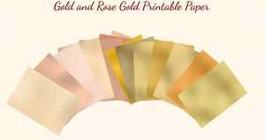 Gold and Rose Gold Foil Printable Papers – Scrap Booking