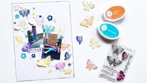 Stamped Butterfly Layout – Scrap Booking