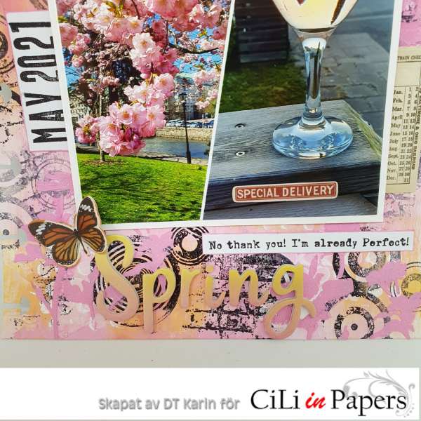 Mixed Media Spring Scrapbook Layout Scrap Booking