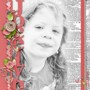 Digital Layout with Side Name Border – Scrap Booking