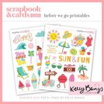 2 Full Sheets of FREE Summer Printable Images – Scrap Booking