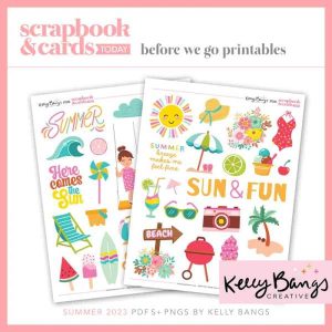 2 Full Sheets of FREE Summer Printable Images – Scrap Booking