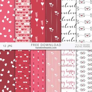 12 FREE Valentine’s Day Pattern Papers to Download – Scrap Booking