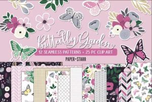 12 FREE Butterfly Garden Pattern Papers and Images – Scrap Booking