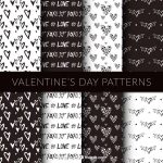 8 FREE Black and White Downloadable Valentine Pattern Papers – Scrap ...
