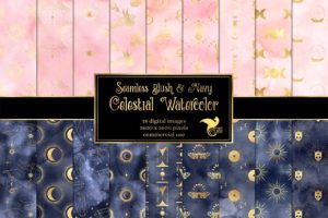 18 FREE Celestial Pattern Papers to Download – Scrap Booking