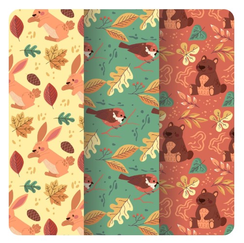 3 FREE Autumn Leaves and Animals Pattern Papers – Scrap Booking