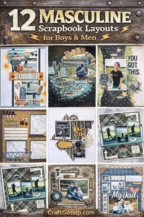Masculine Scrapbook Layout Ideas for Boys, Men, and Everyday Stories ...