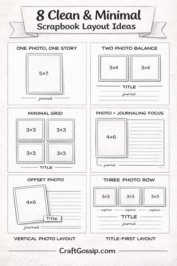 12 Clean and Simple Scrapbook Layout Ideas – Scrap Booking