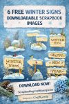6 FREE Winter Signs – Downloadable Scrapbook Images – Scrap Booking